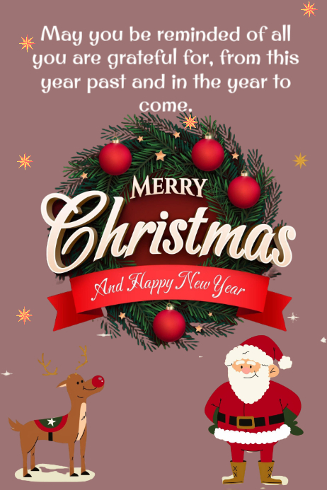 Typographic Christmas Poster Template | PosterMyWall