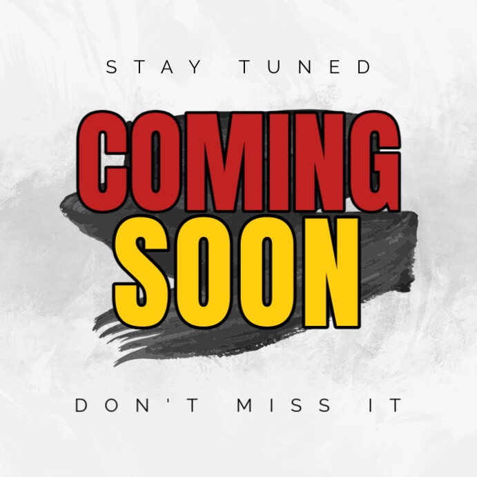 Typographic Coming Soon Announcement Notification Posters Instagram ...
