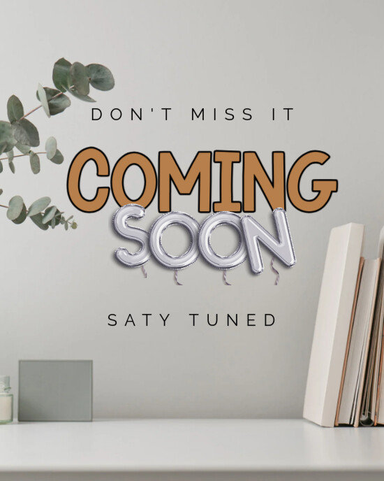Typographic Coming Soon Announcement Notification Posters Instagram ...