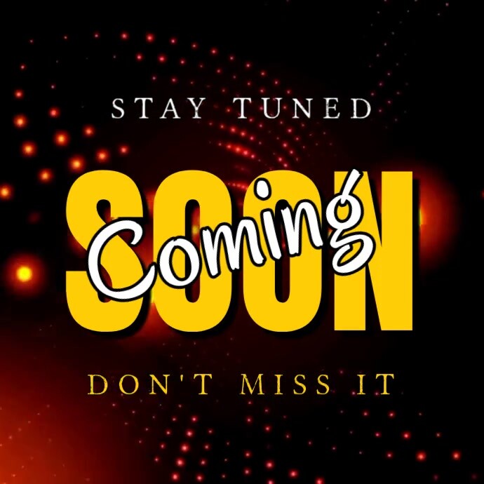 Typographic Coming Soon Announcement Notification Posters Square (1:1 ...