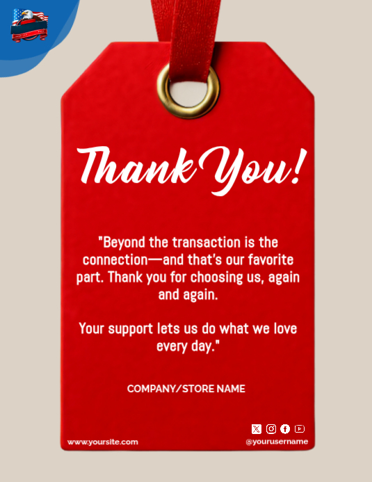 Typographic Customer Appreciation Message Flyer (us Letter) Template ...