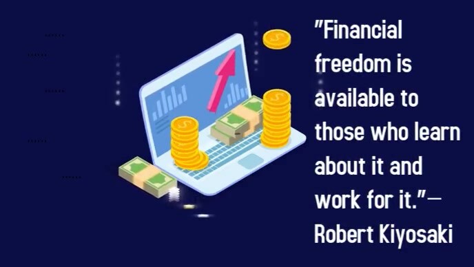 Typographic Earning Quote Youtube Thumbnail Template | PosterMyWall