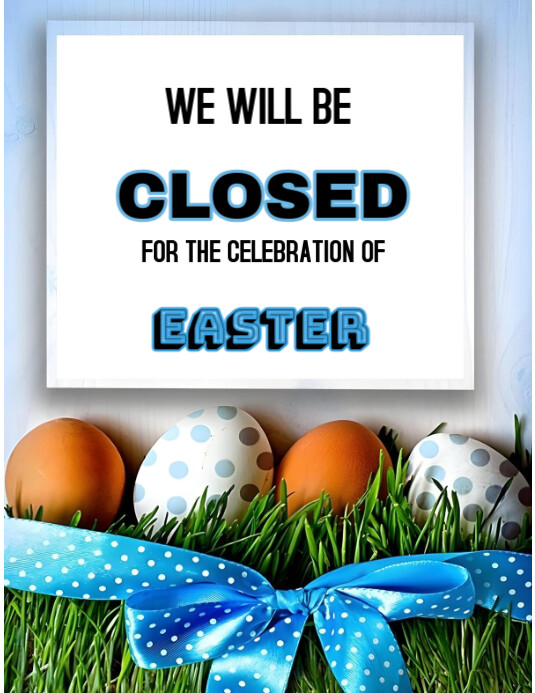 Copy of Typographic Easter Business Sign Flyer (us Letter) | PosterMyWall