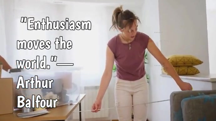 Typographic Enthusiasm Quote Youtube Thumbnail Template | PosterMyWall