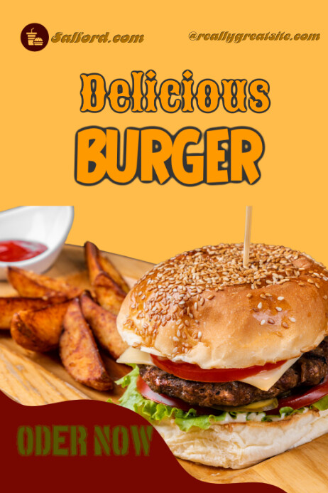 Typographic Food Poster Template | PosterMyWall