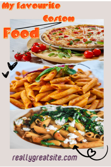Typographic Food Poster Poster Template | PosterMyWall