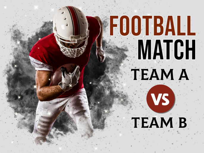 Typographic Football Team Match Posters Presentation Template | PosterMyWall