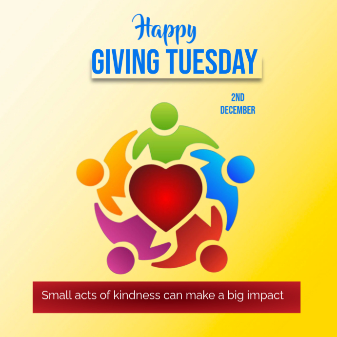 Typographic Giving Tuesday Instagram Post Template | PosterMyWall