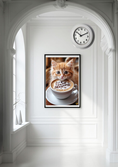 Typographic Good Morning A4 Template | PosterMyWall