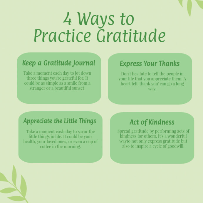 Typographic Gratitude Instagram Post Template | PosterMyWall