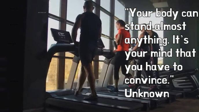 Copy of Typographic Gym And Fitness Quote Youtube Thumbnail | PosterMyWall