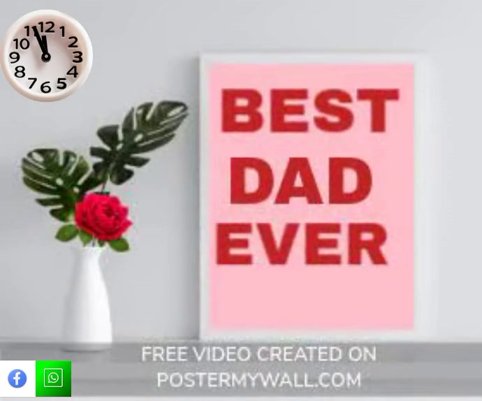 Plantilla de Typographic Happy Father's Day Medium Rectangle | PosterMyWall