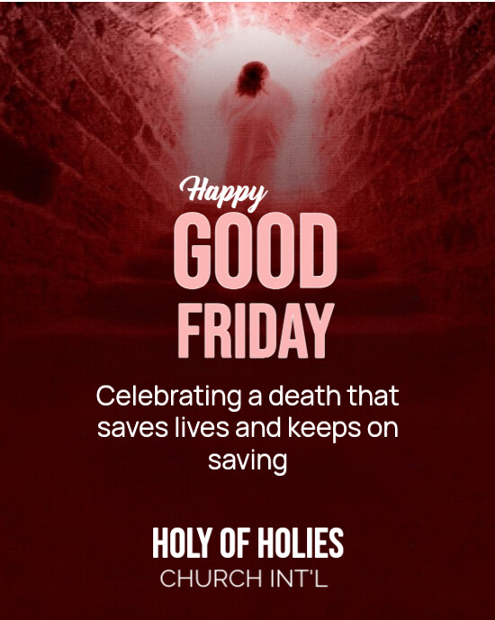 Copy of Typographic Happy Good Friday With White Brown Background ...