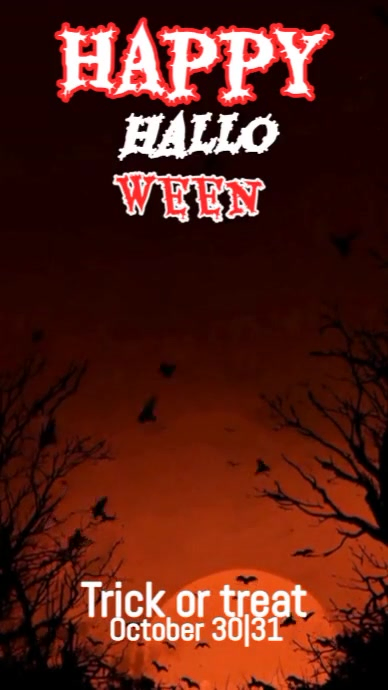 Typographic Happy Halloween Digital Display (9:16) Template | PosterMyWall