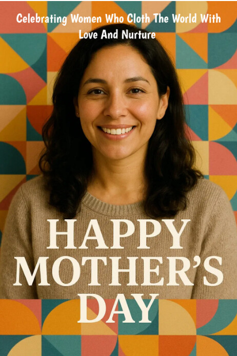 Typographic Happy Mother’s Day – Geometric Background Poster Design ...