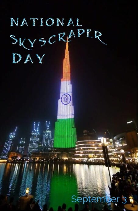Plantilla de Typographic Indian National Skyscraper Day In | PosterMyWall