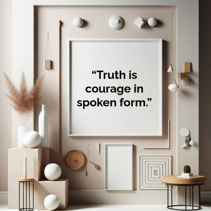 Typographic Inspirational Honesty Quotes Square (1:1) Template ...