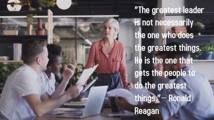 Typographic Inspirational Leadership Quote Youtube Thumbnail Templat ...