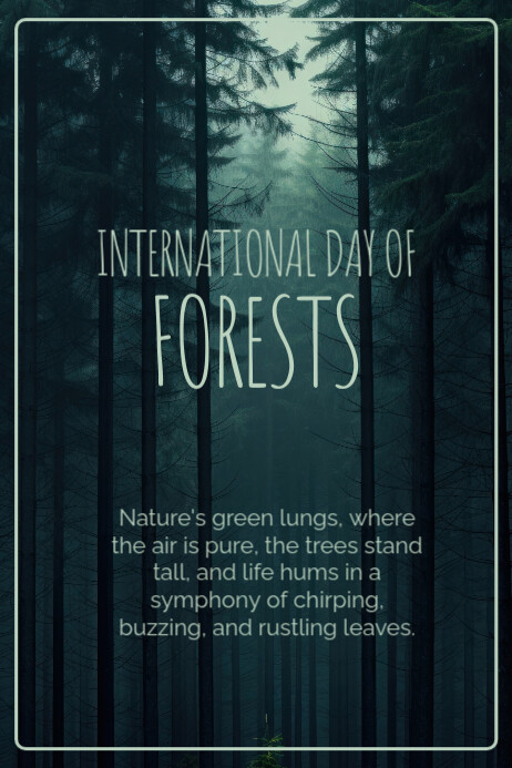 Copy of Typographic International Day Of Forests Poster | PosterMyWall