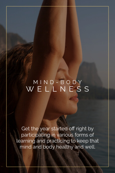 Typographic International Mind-body Wellness Day Poster Template | PosterMyWall