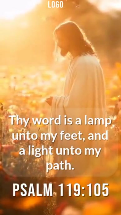 Typographic Jesus Walks — Scripture Reflections (narrated Bible Verses) Digital Display (9:16 ...