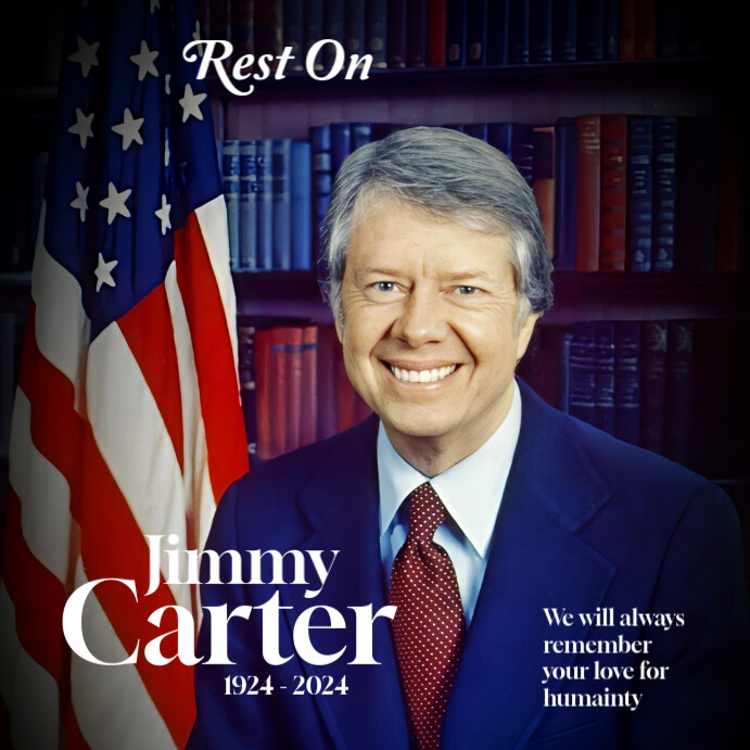 Plantilla de Typographic Jimmy Carter Instagram Post | PosterMyWall