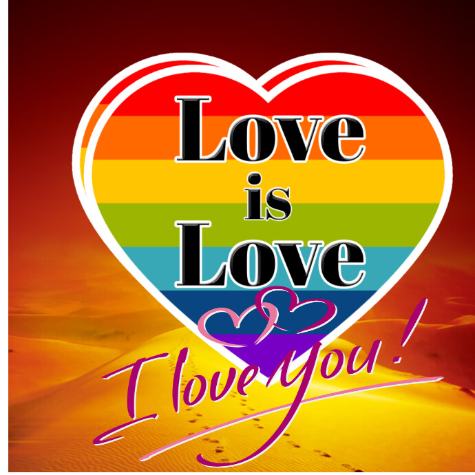 Typographic Lgbt Logo Love, Lgbt Heart, Love, Template | PosterMyWall
