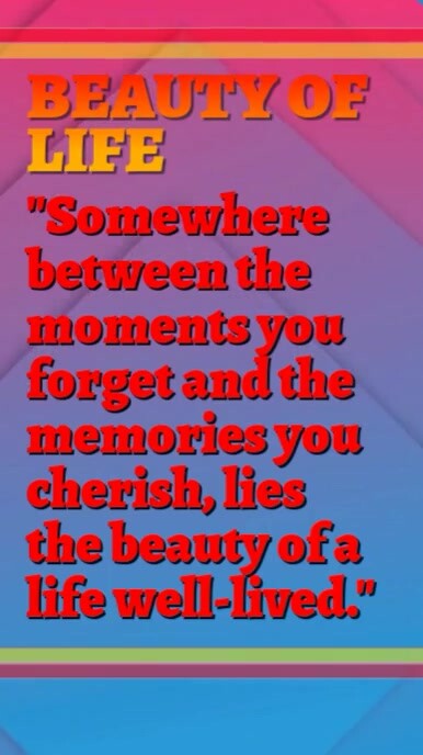 Typographic Life Quote Instagram Reel Template | PosterMyWall