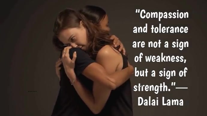 Typographic Love & Compassion Quote Youtube Thumbnail Template ...