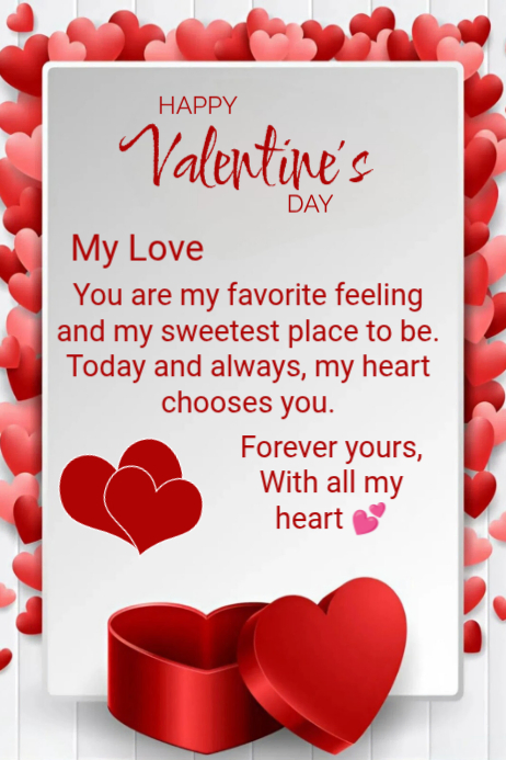 Typographic Love Letter Poster Template | PosterMyWall