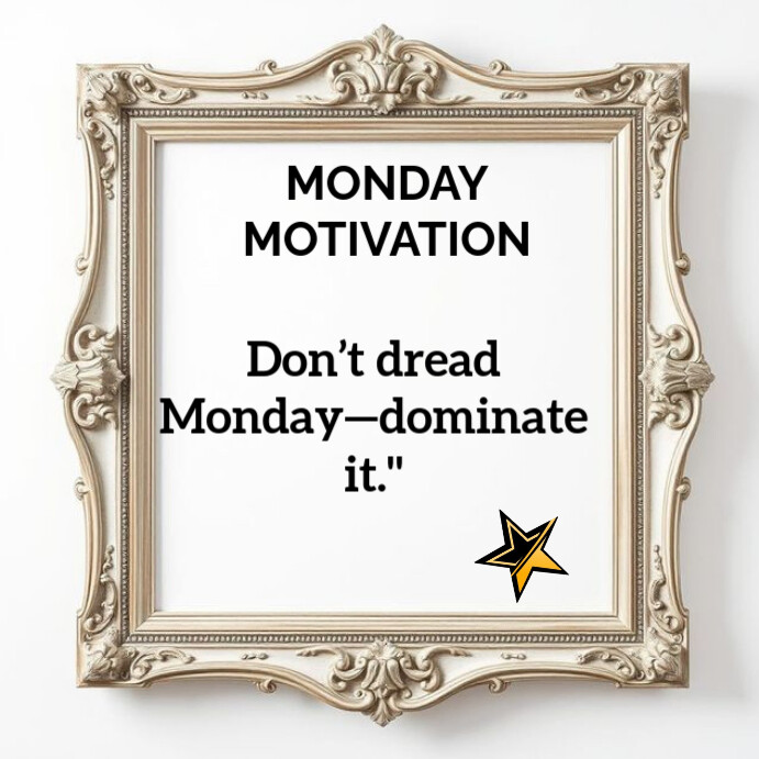 Copy of Typographic Monday Motivation Instagram Post | PosterMyWall