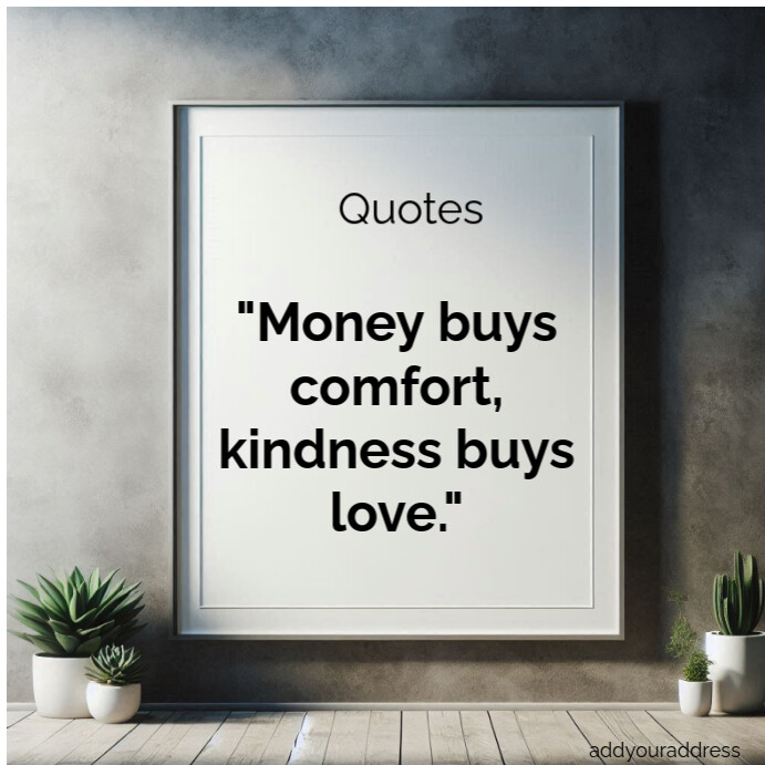 Typographic Motivational Quote About Kindness Square (1:1) Template ...