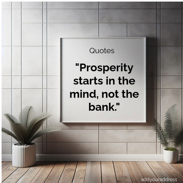 Typographic Motivational Quote About Prosperity Square (1:1) templaat | PosterMyWall