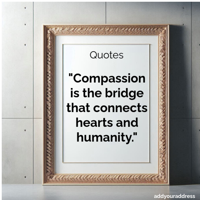 Typographic Motivational Quotes About Compassion Square (1:1) Template ...
