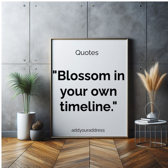 Typographic Motivational Quotes About Growth Square (1:1) Template ...