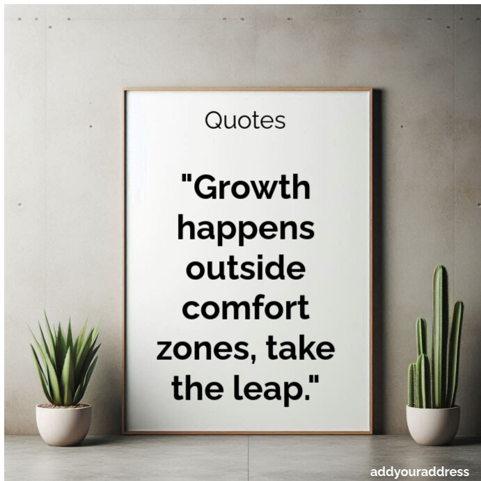 Typographic Motivational Quotes About Growth Square (1:1) Template ...