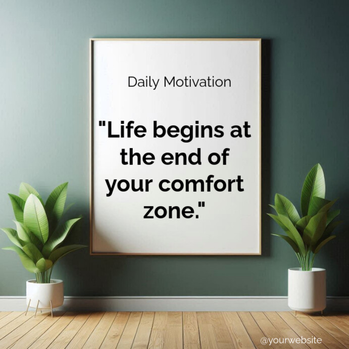 Typographic Motivational Quotes About Life Square (1:1) Templat ...