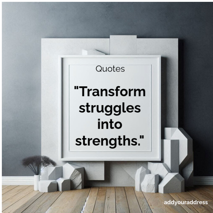 Typographic Motivational Quotes About Strength Square (1:1) Template ...