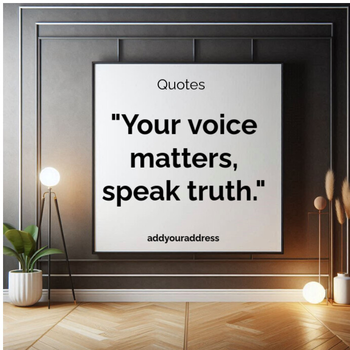 Typographic Motivational Quotes About Truth Square (1:1) Template ...