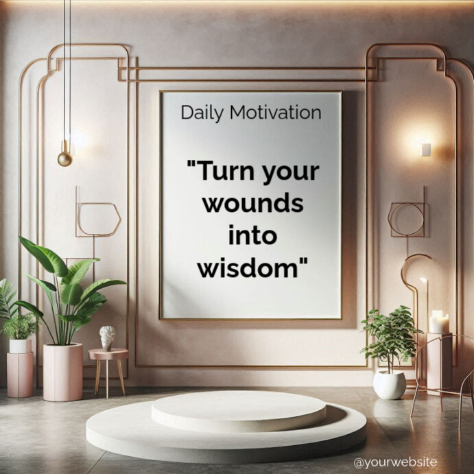 Typographic Motivational Quotes About Wisdom Square (1:1) Templat ...
