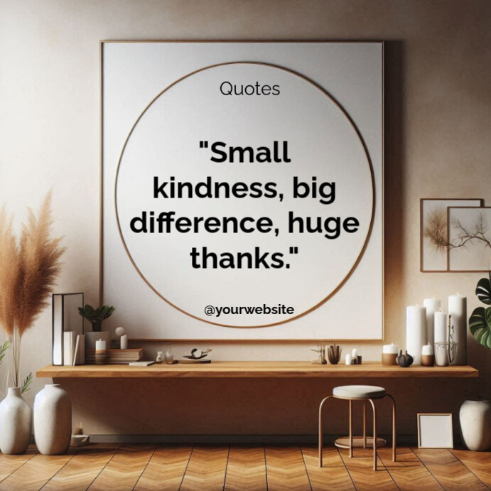 Typographic Motivational Quotes Square (1:1) Template | PosterMyWall