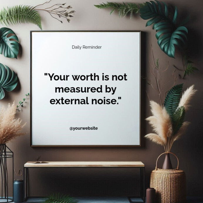 Typographic Motivational Quotes Square (1:1) Template | PosterMyWall