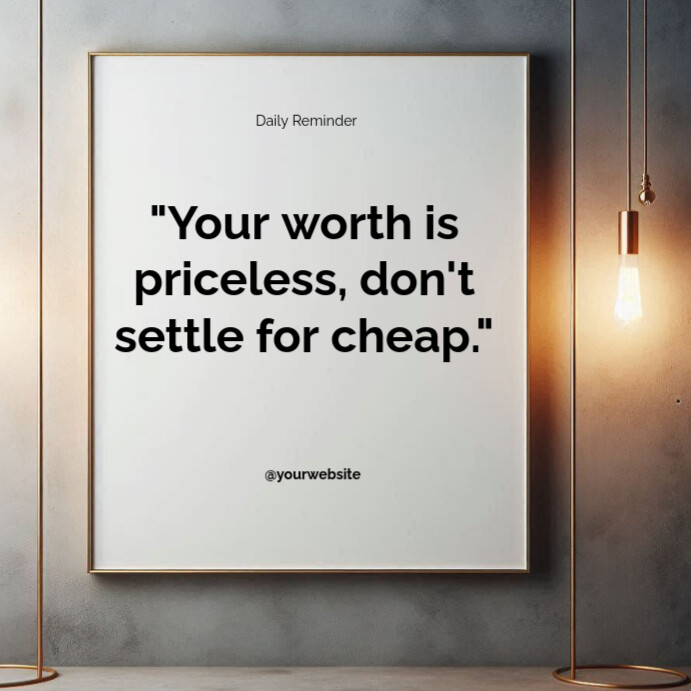 Typographic Motivational Quotes Square (1:1) Template | PosterMyWall