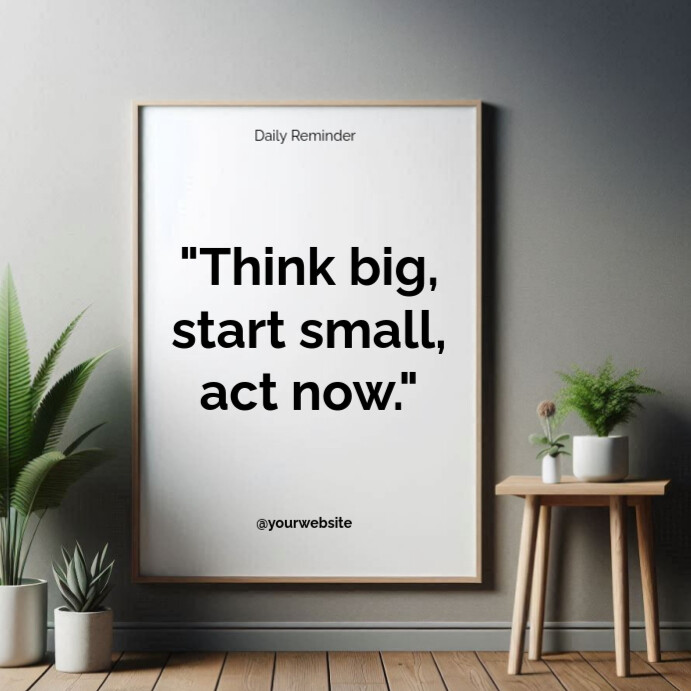 Typographic Motivational Quotes Square (1:1) Template | PosterMyWall