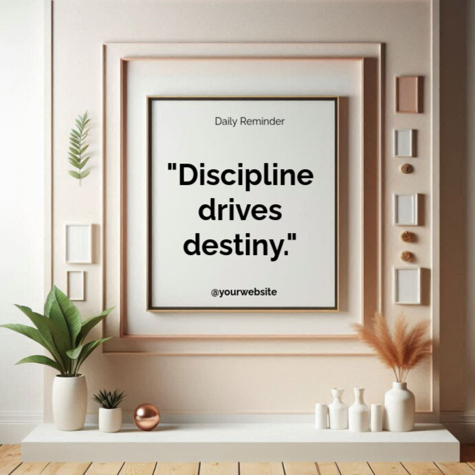 Typographic Motivational Quotes Square (1:1) Template | PosterMyWall