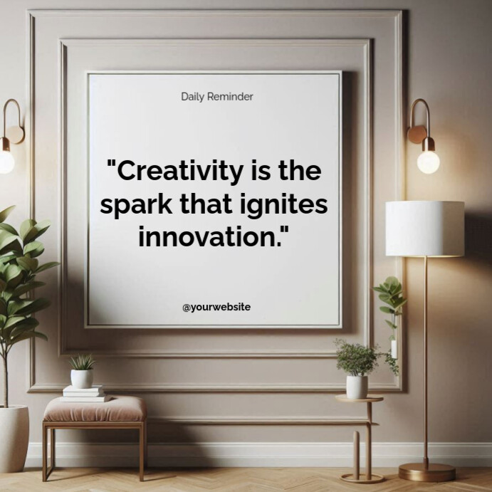 Typographic Motivational Quotes Square (1:1) Template | PosterMyWall