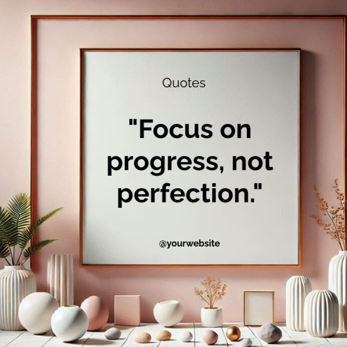 Typographic Motivational Quotes Square (1:1) Template | PosterMyWall