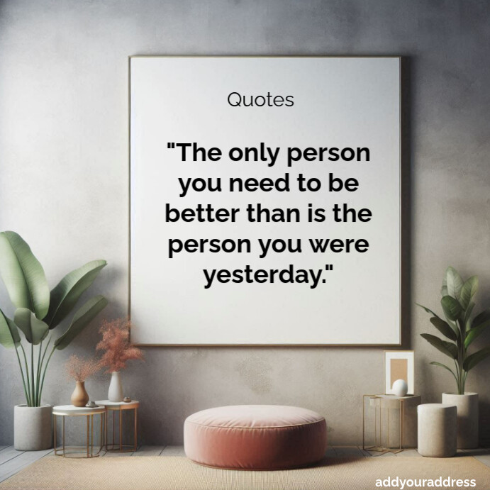 Typographic Motivational Quotes Square (1:1) Template | PosterMyWall