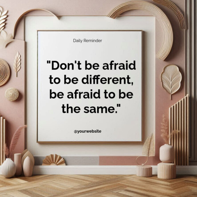 Typographic Motivational Quotes Square (1:1) Template | PosterMyWall