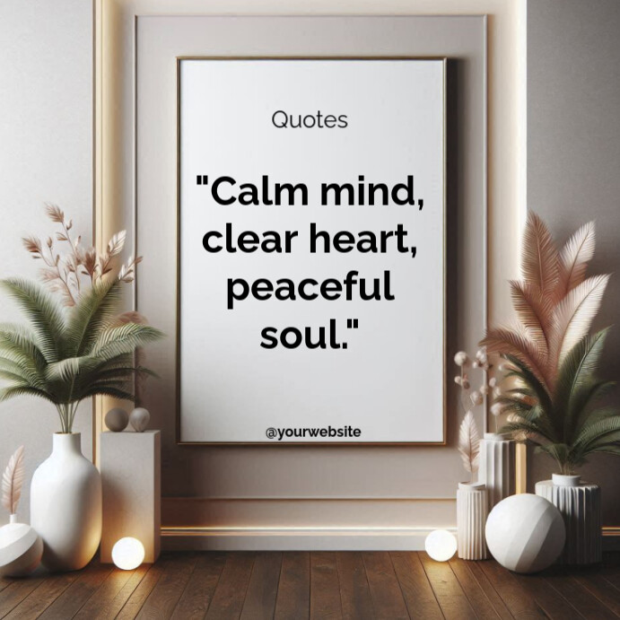 Typographic Motivational Quotes Square (1:1) Template | PosterMyWall